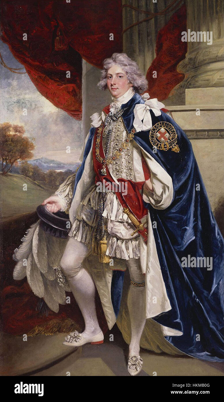 This portrait of George IV, painted by Sir William Hoppner between 1790 ...
