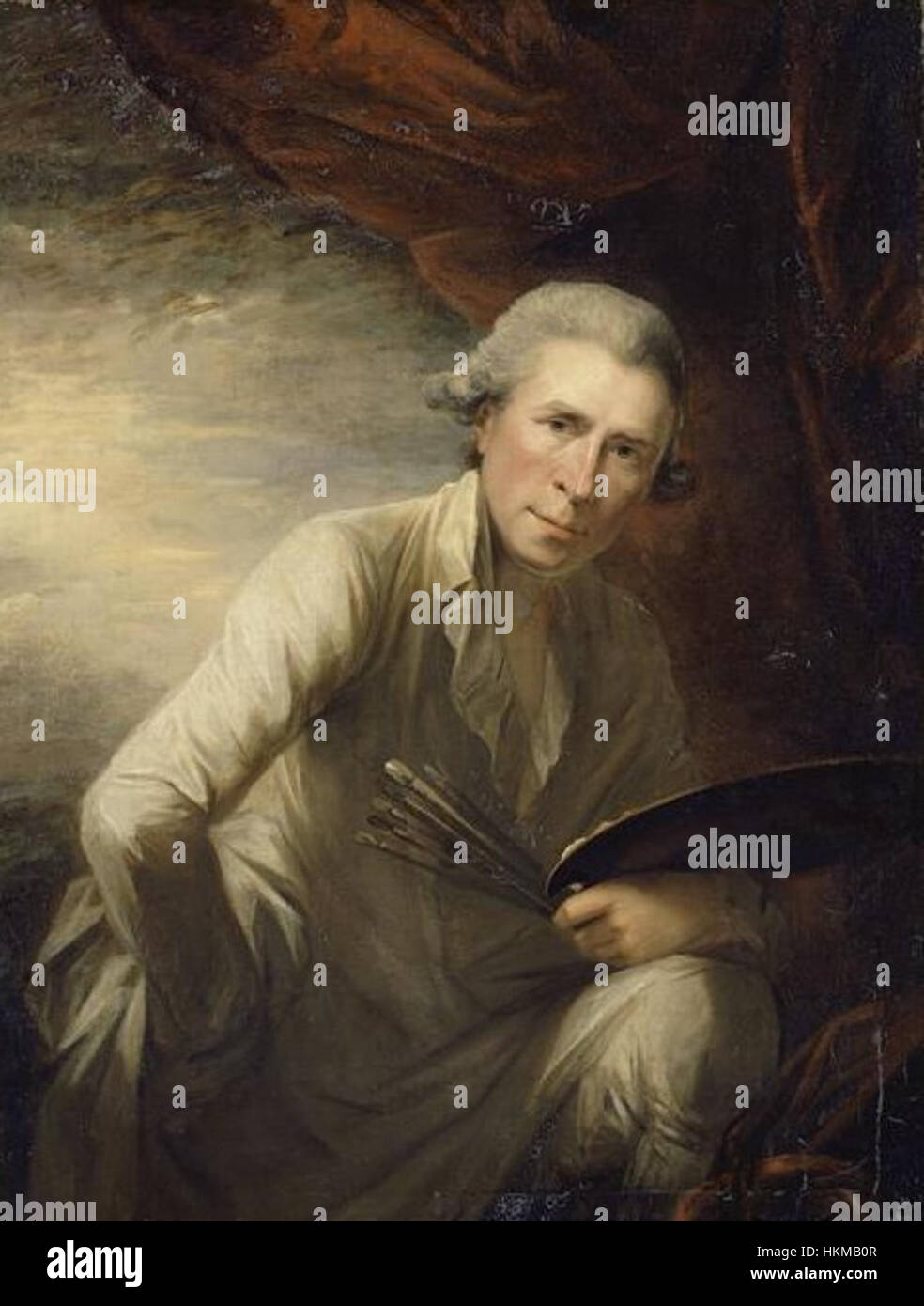 George Romney - Portrait de l'artiste Stock Photo - Alamy