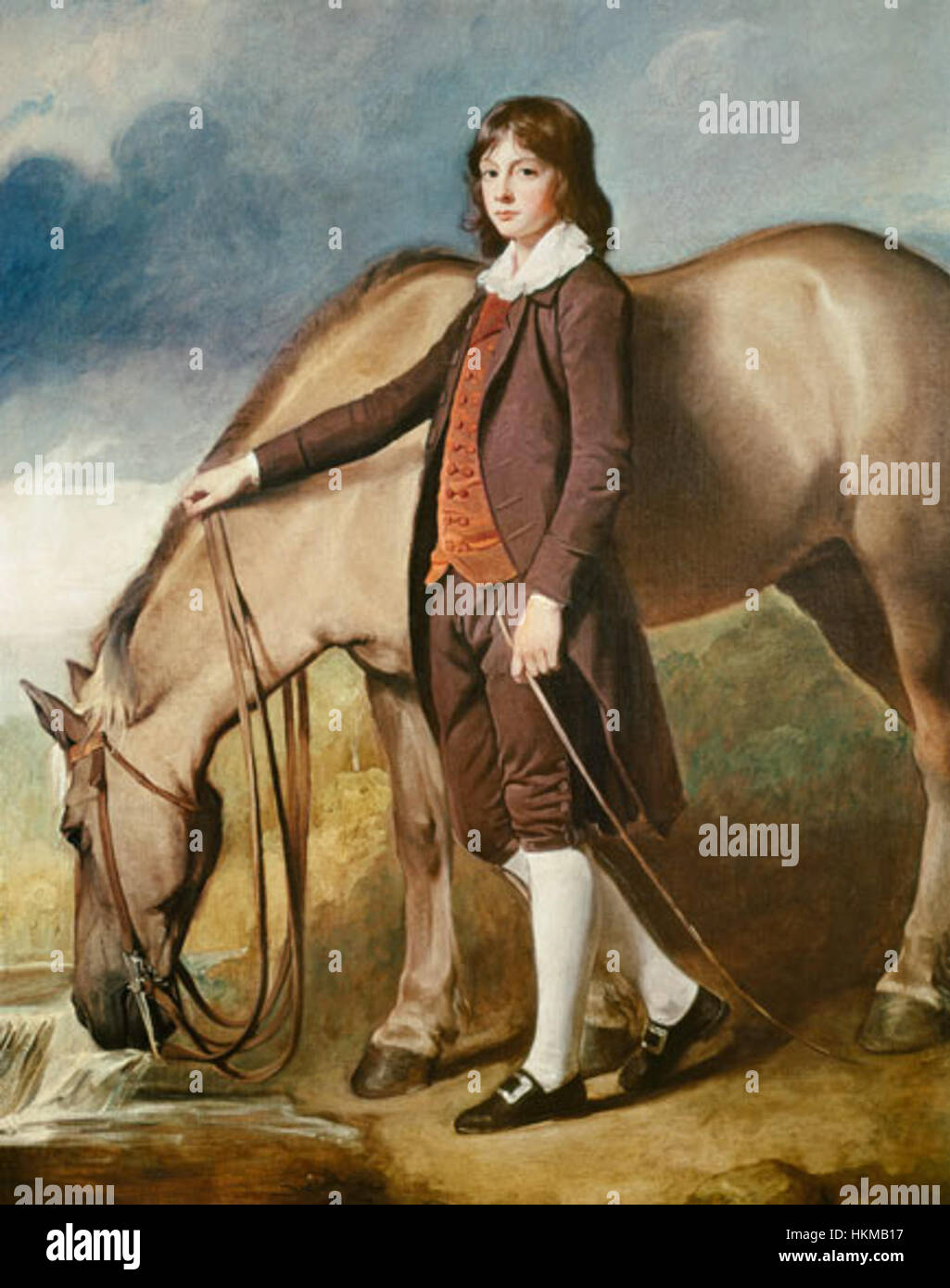George Romney - John Walter Tempest, com Cavalo Stock Photo - Alamy