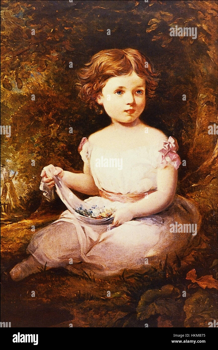 Girl with Flowers - Jacob Hart Lazarus Stock Photo - Alamy