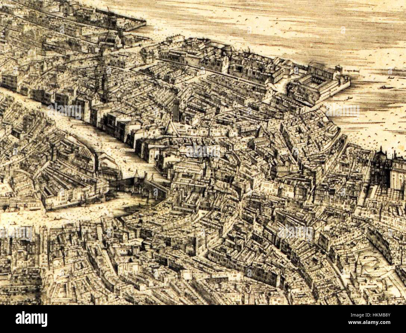 Jacopo de' Barbari's 'Plan of Venice' is a highly detailed map and view ...