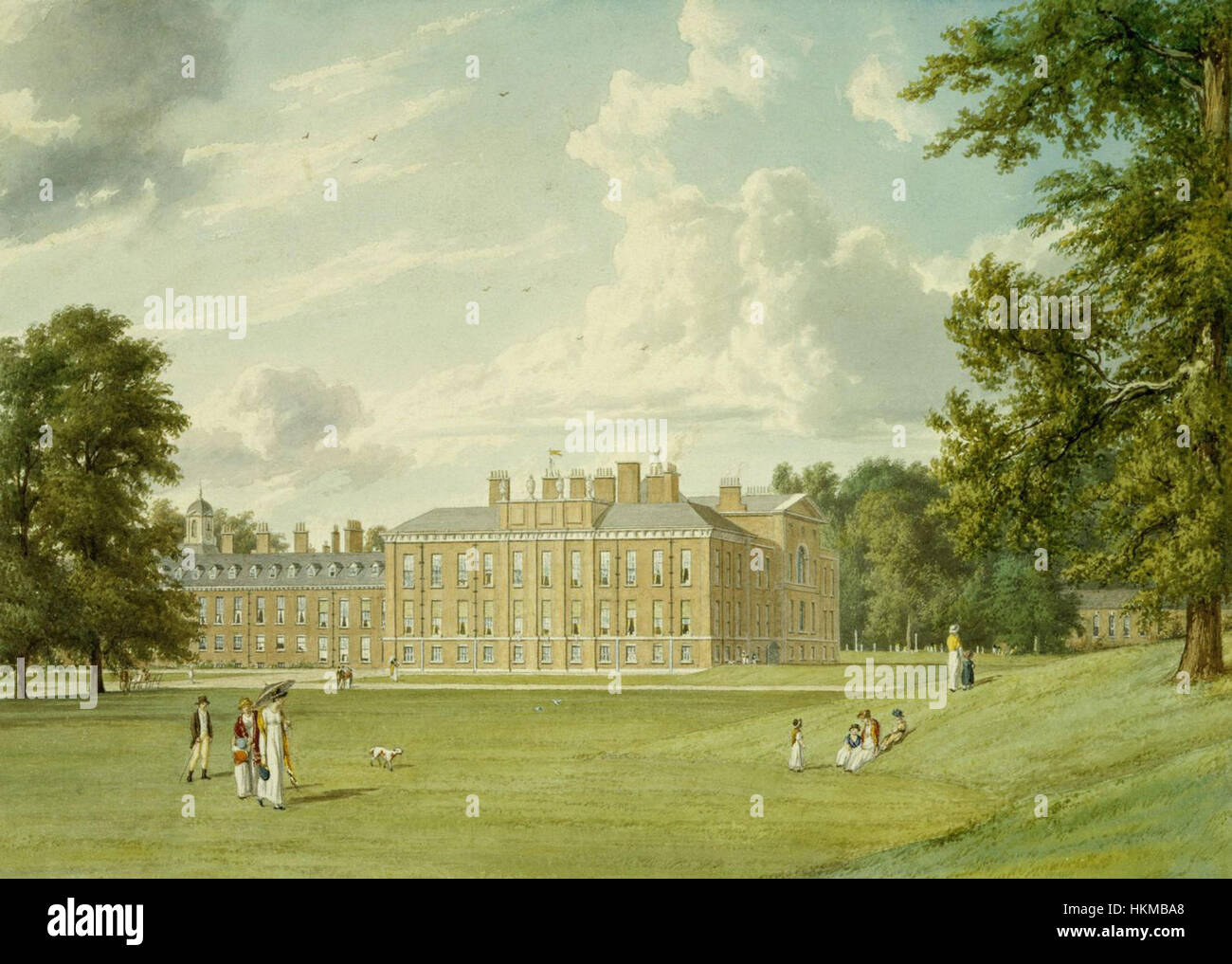 William Westall's 1819 painting of *Kensington Palace* showcases the ...