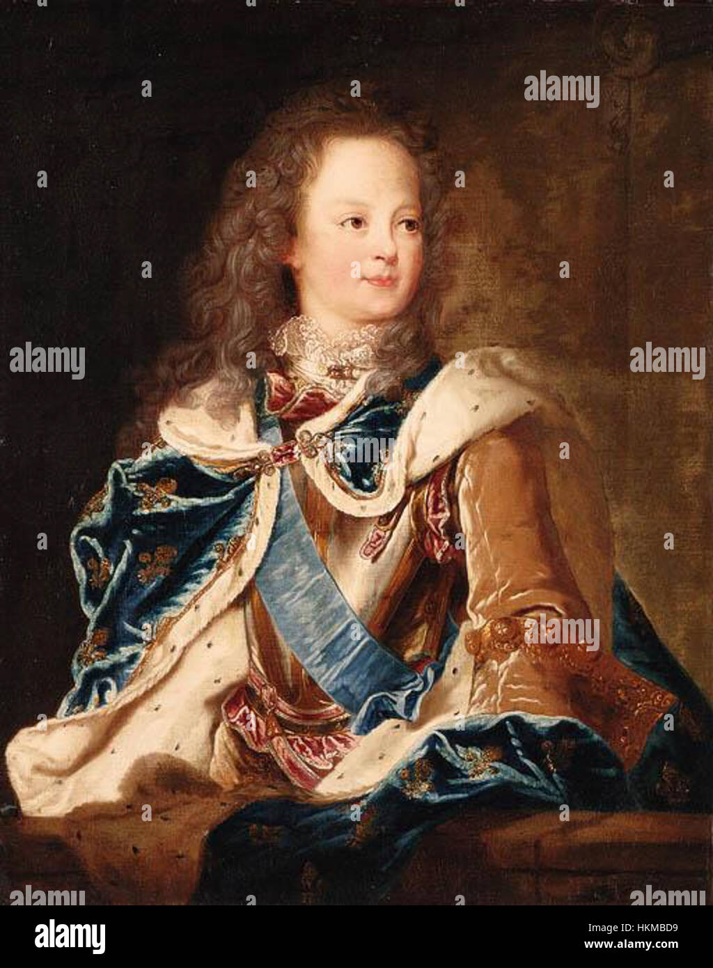 This portrait depicts Louis XV of France as the Dauphin, dressed in ...