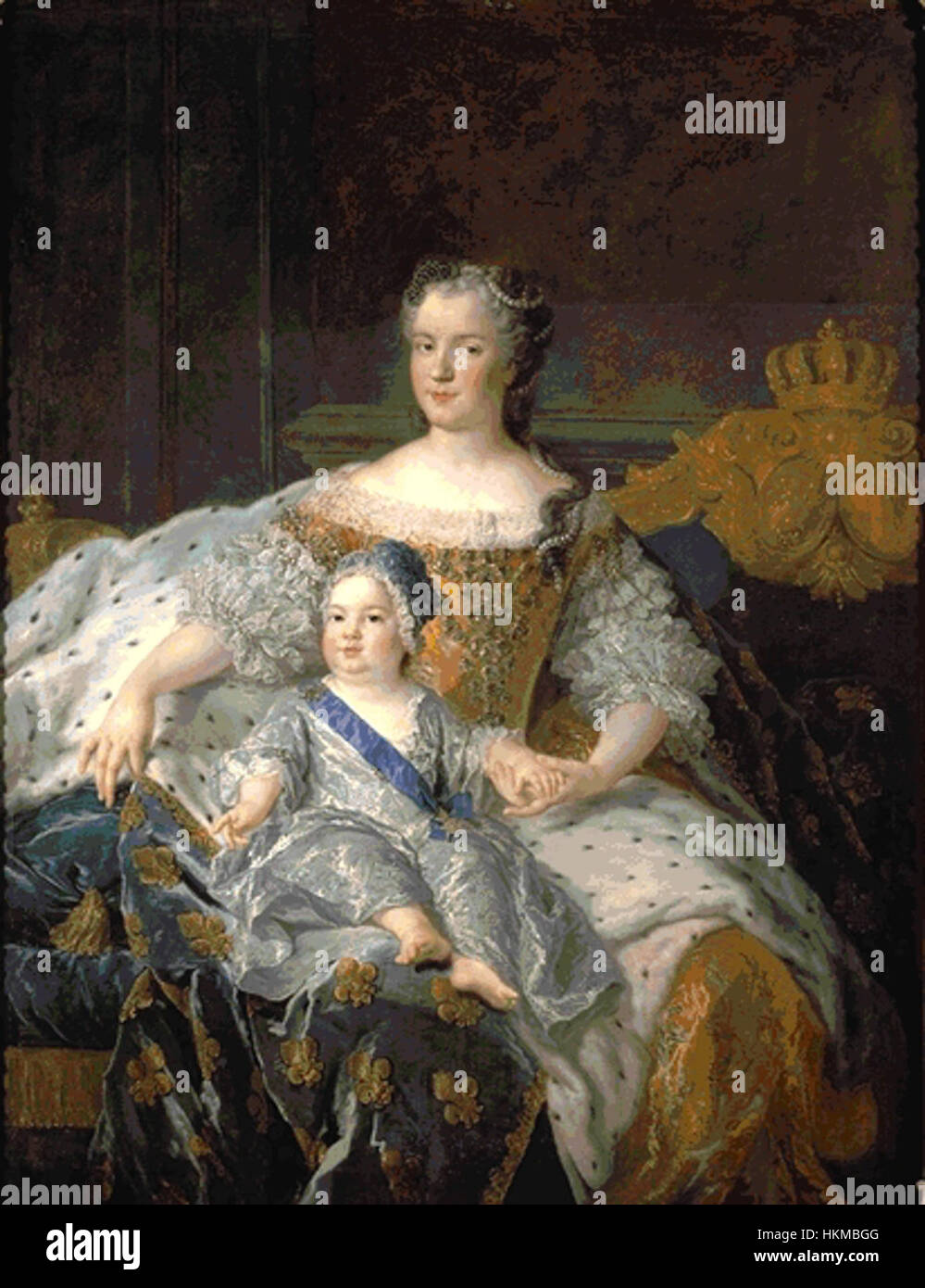 This portrait of Maria Leszczynska, Queen of France and wife of Louis ...
