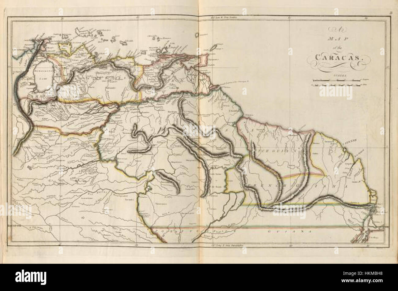 This map of Venezuela, created between 1760 and 1839, showcases the ...