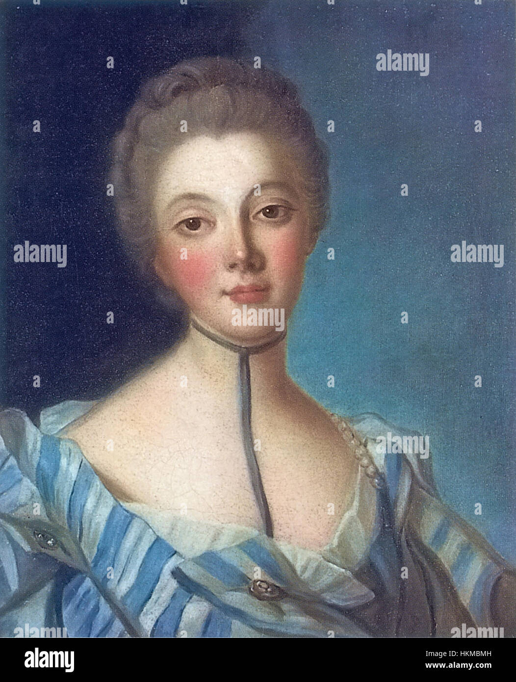 A portrait by Jean-Marc Nattier, painted around 1733, of Louise Marie ...