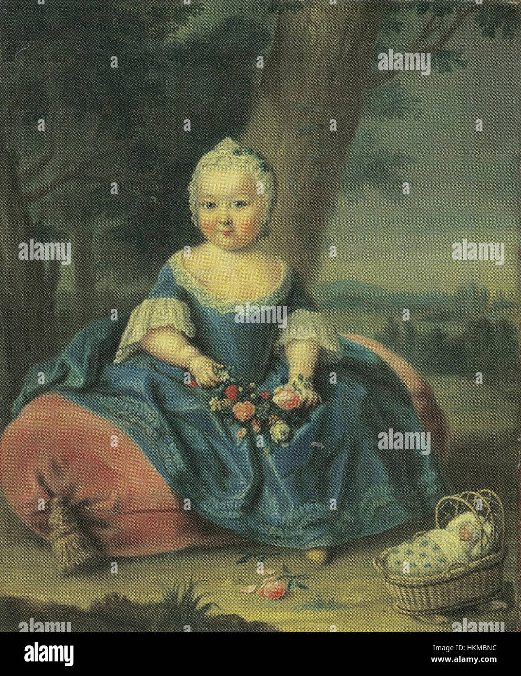 This portrait depicts Maria Theresa at the age of three, showcasing her ...