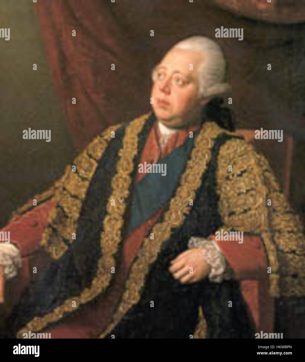 A portrait of Lord North, the British Prime Minister during the late ...