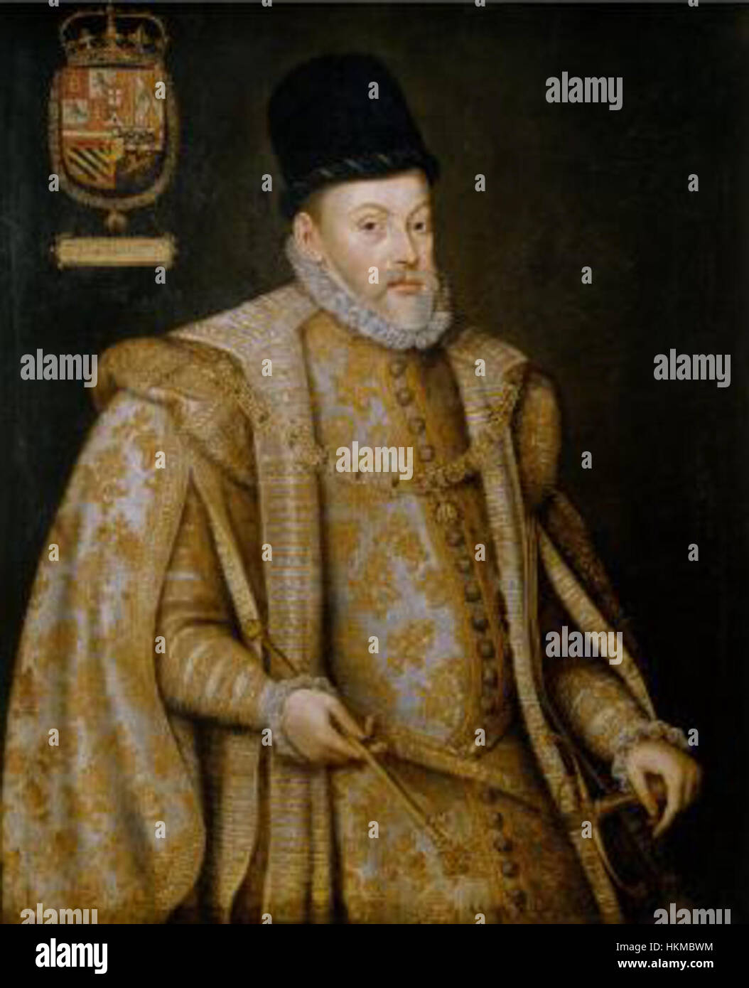 This portrait by Alonso Sanchez Coello depicts King Philip II of Spain ...