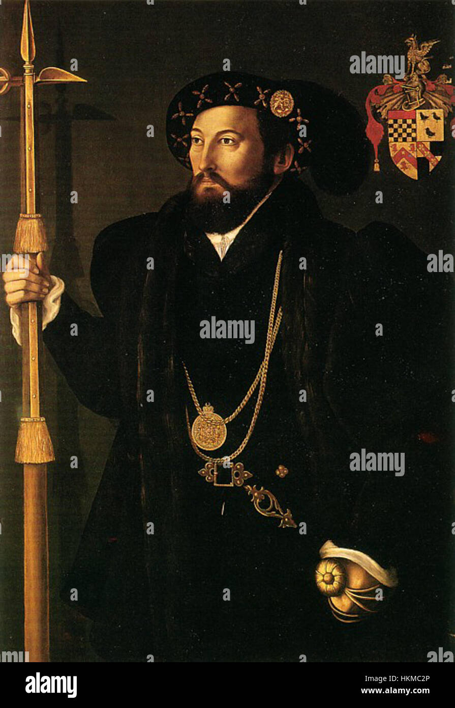 A formal portrait of Sir William Palmer, painted by Gerlach Flicke. The ...