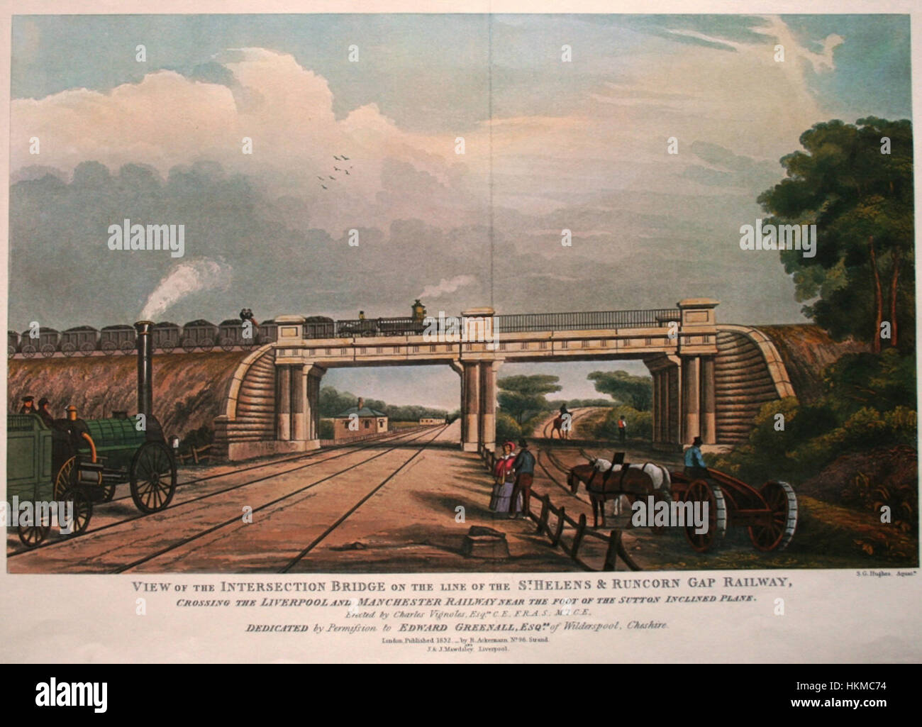 This 1832 painting shows the view from Bury's Liverpool and Manchester ...