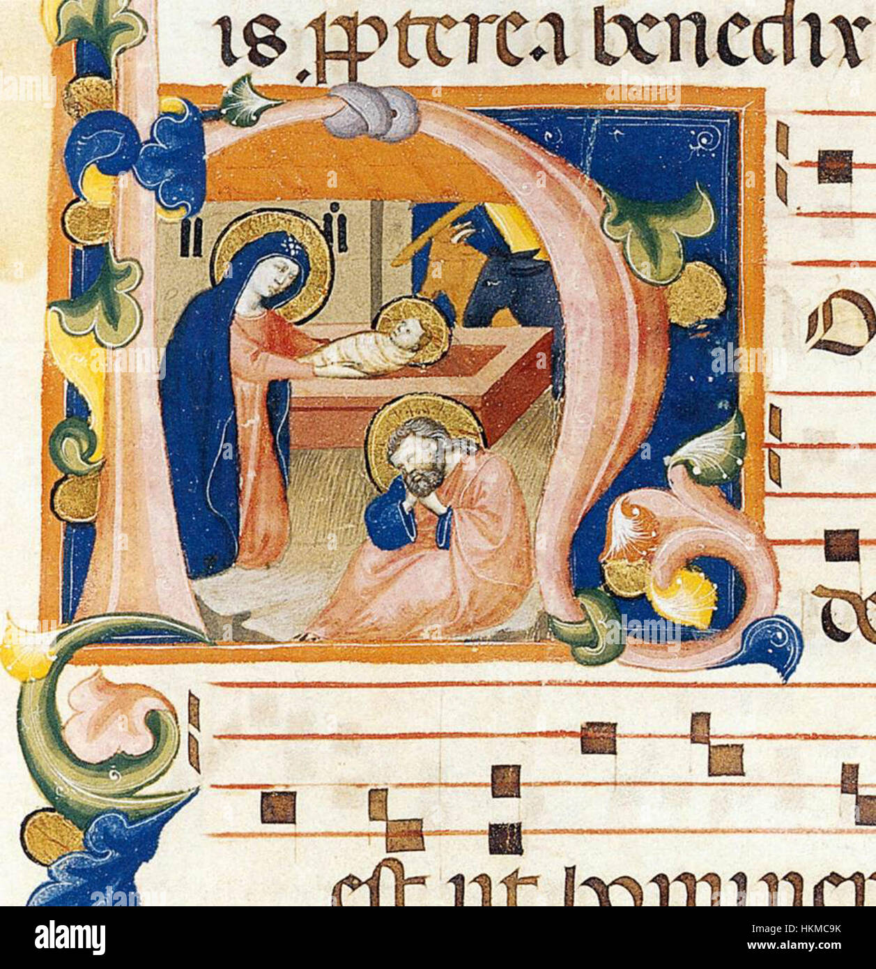 This illuminated manuscript page, from a 14th-century Antiphonary ...