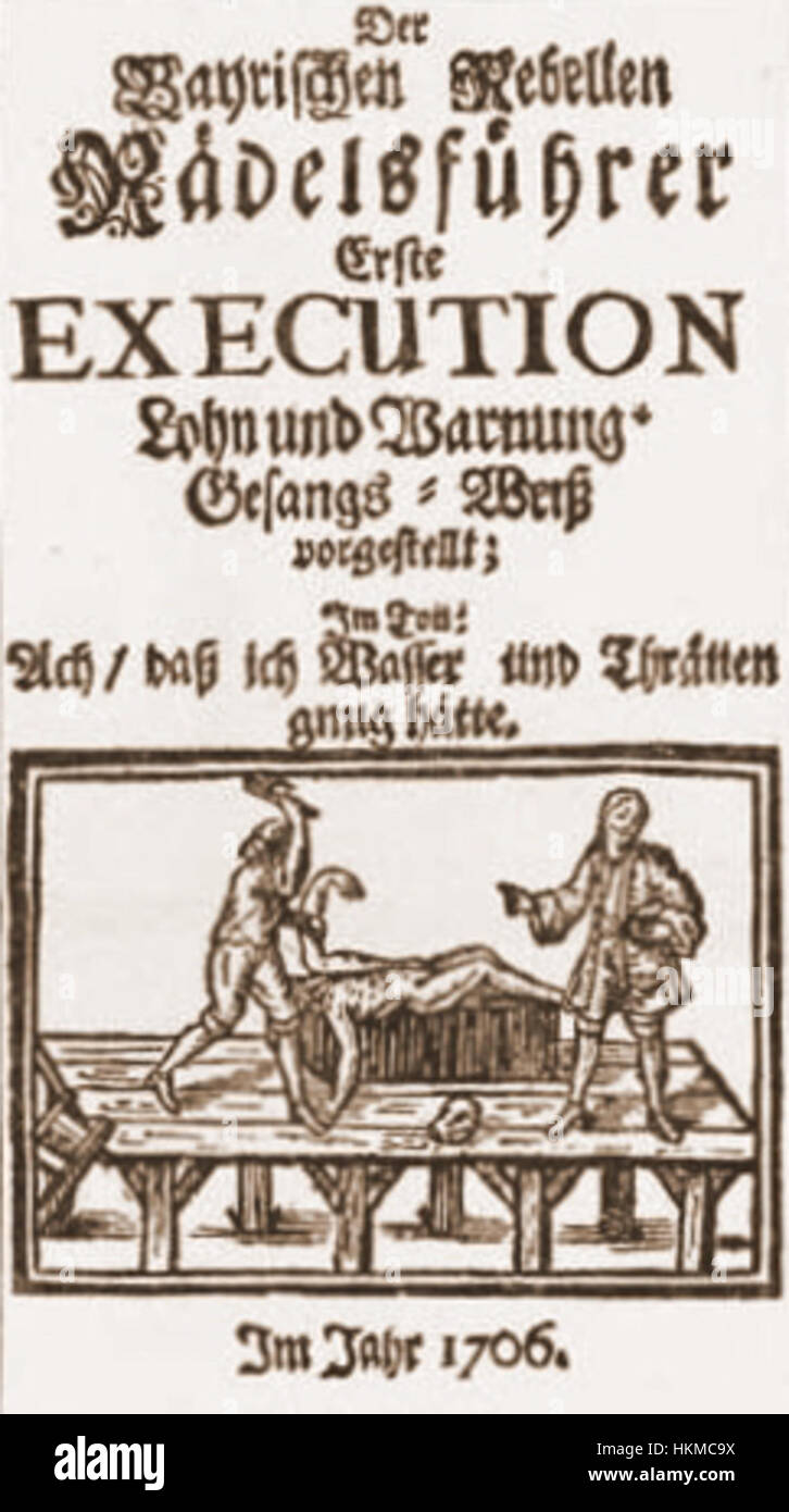 This historical artwork depicts the execution of Johann Georg Kittler ...