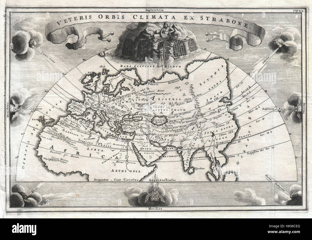 This 1700 map by Cellarius is based on the ancient geographer Strabo's ...