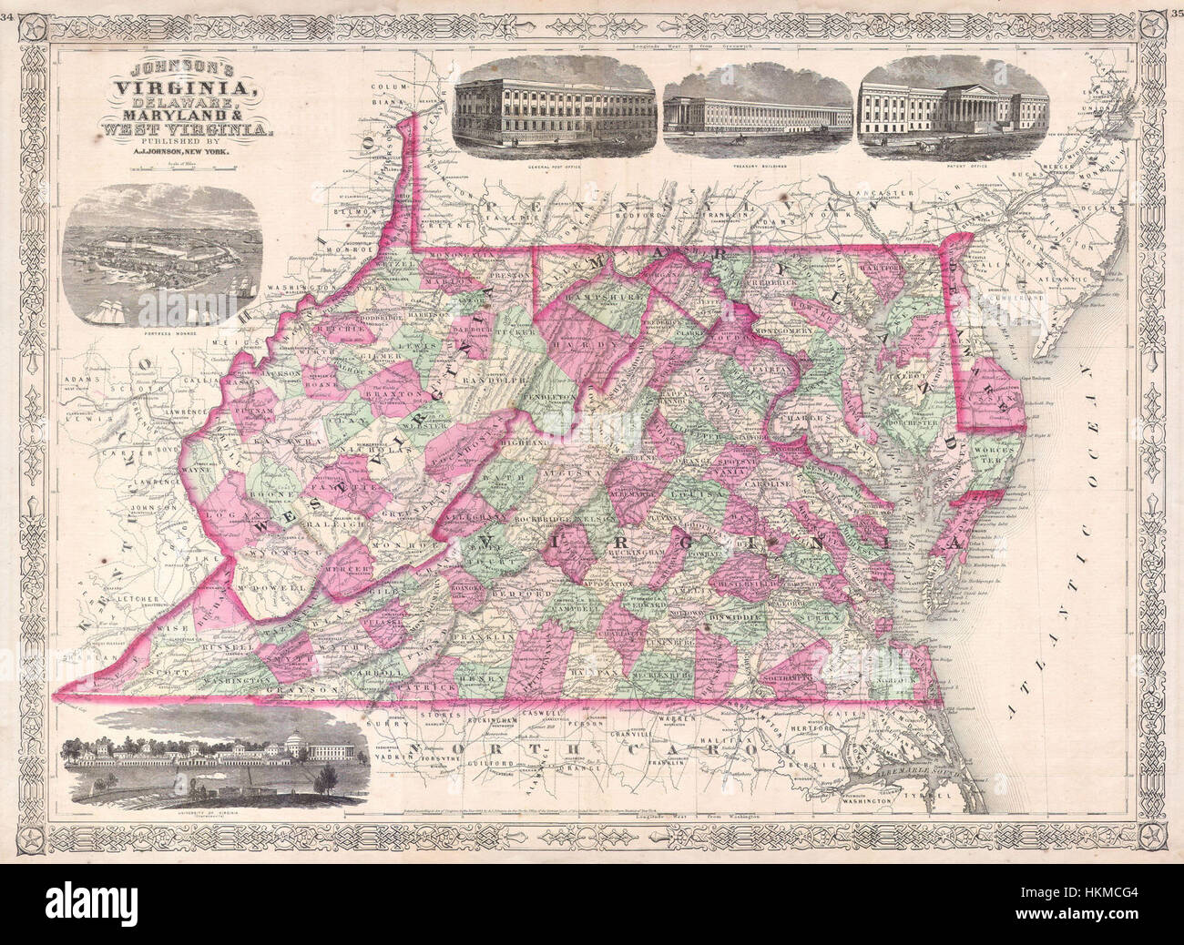 Political map of west virginia hi-res stock photography and images - Alamy