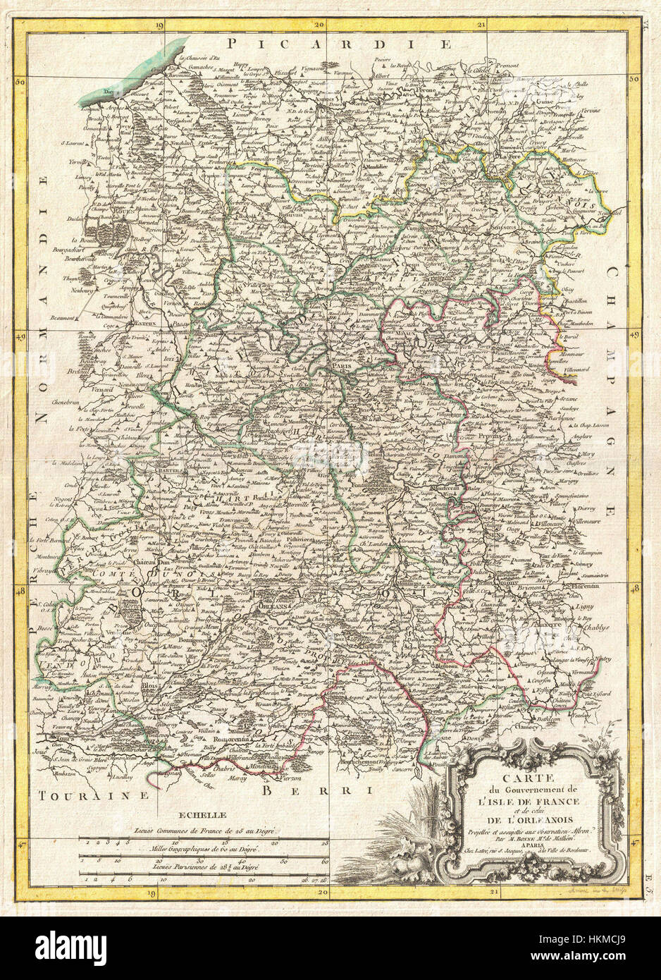 Map of the isle of france hi-res stock photography and images - Alamy