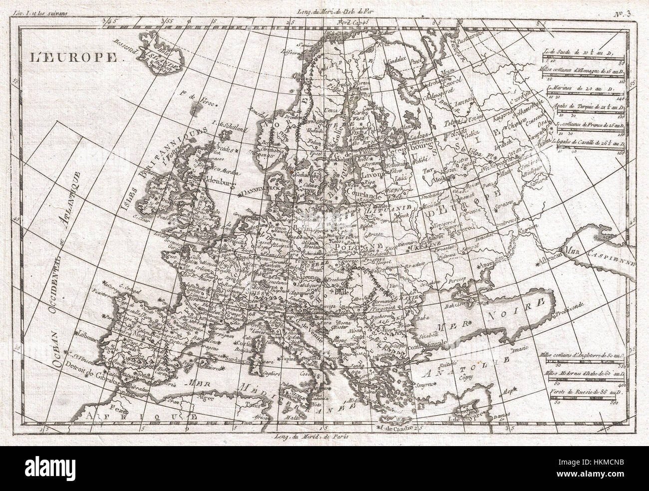 The 1780 map of Europe by Raynal and Bonne offers a detailed view of ...