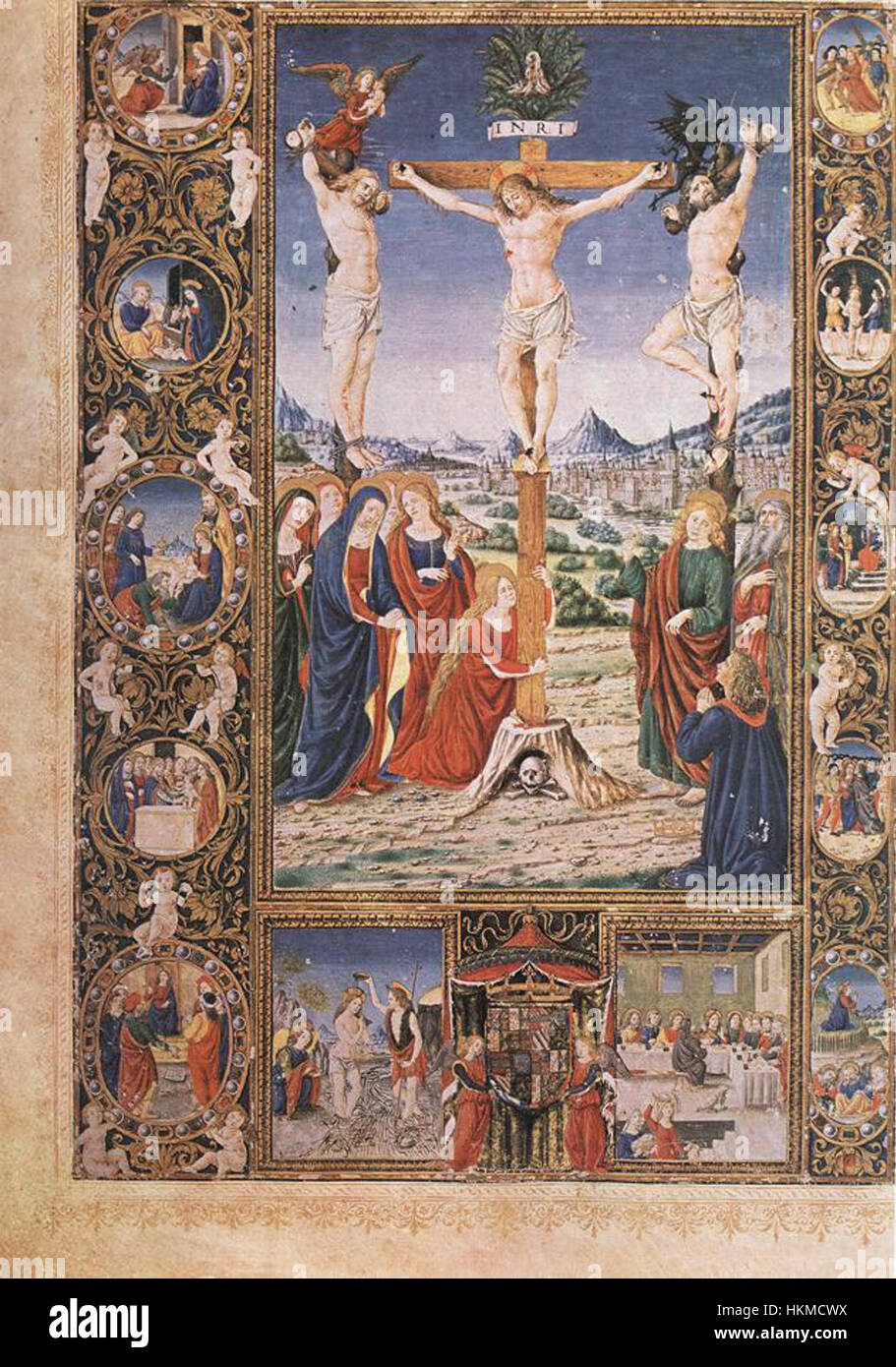 This 15th-century illuminated manuscript, known as a missal, is a ...