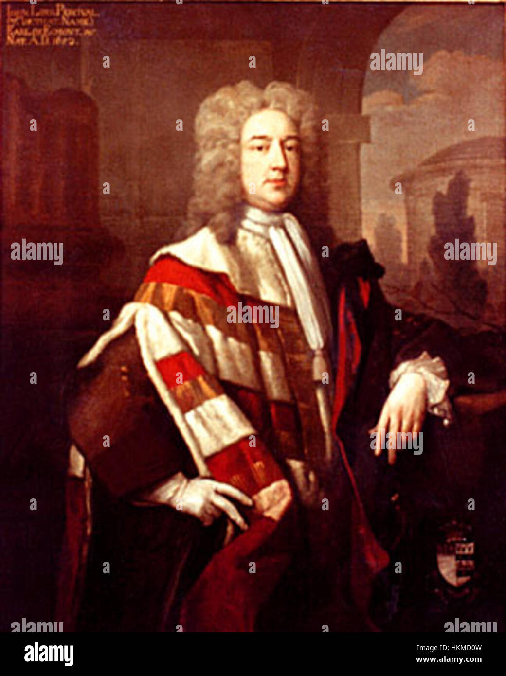 A portrait of the 1st Earl of Egmont, depicted in this historical ...