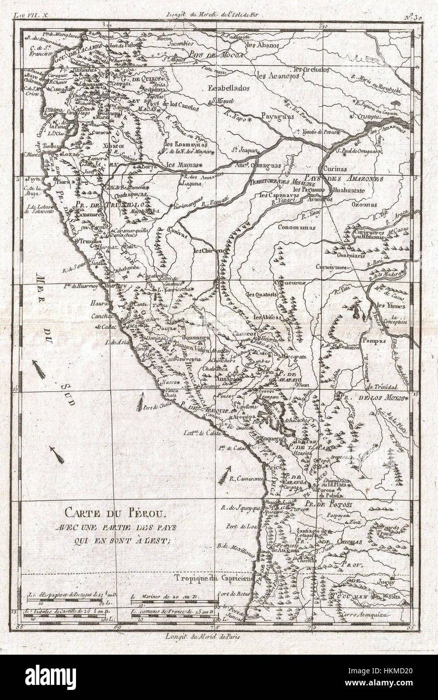 This 1780 map of Peru, created by cartographers Guillaume Raynal and ...