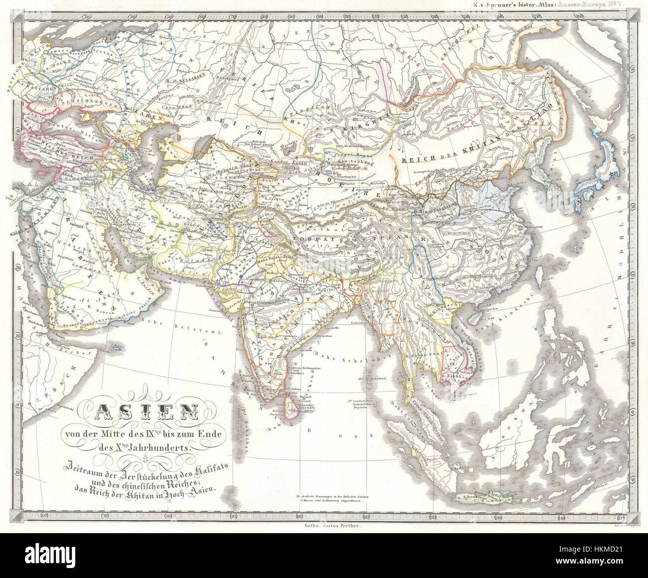 Map of asia 10th century hi-res stock photography and images - Alamy