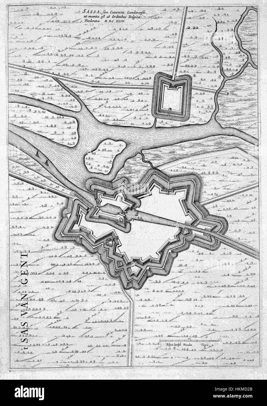 This map, dated 1644, depicts the fortified region of the *Sassafras ...