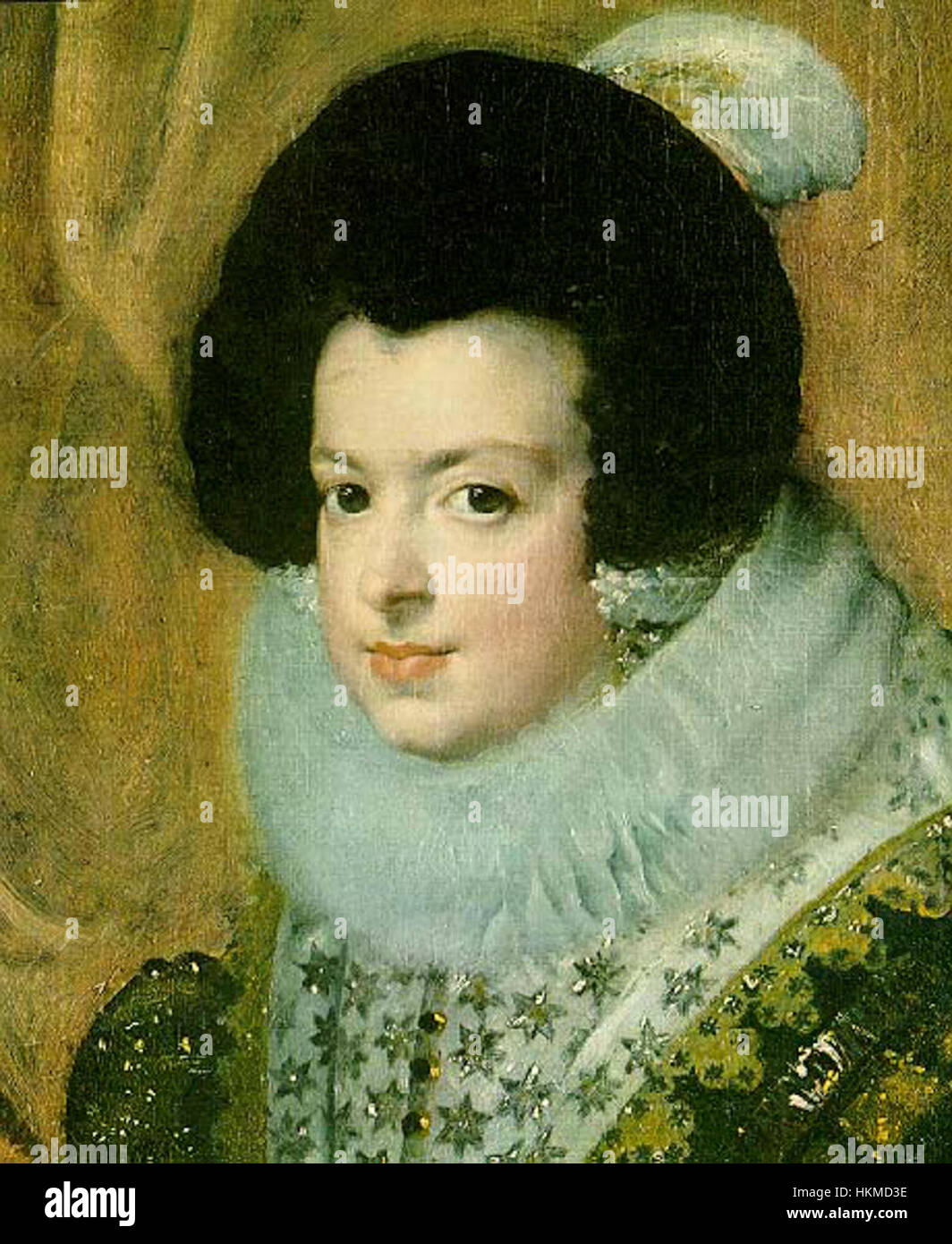 The painting titled '1602 Isabelle Elisabeth-2' features a historical ...