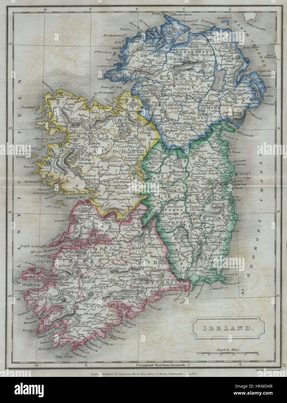 Map of ireland counties hi-res stock photography and images - Alamy