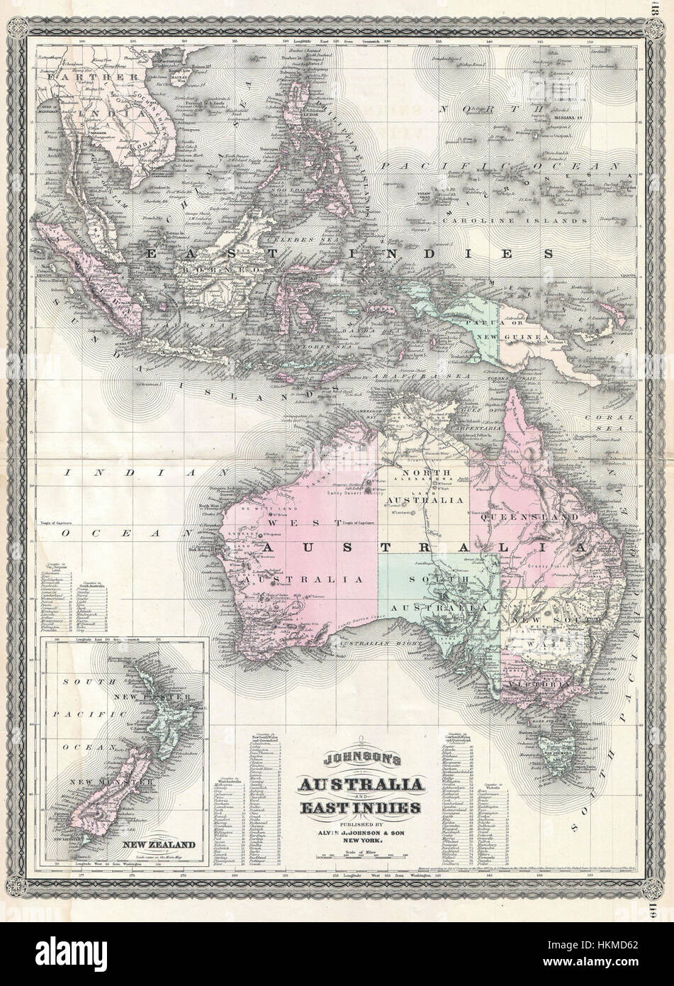 Detailed map australia regions hi-res stock photography and images - Alamy