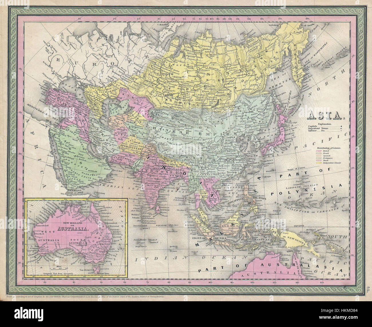 Mitchell map of asia hi-res stock photography and images - Alamy