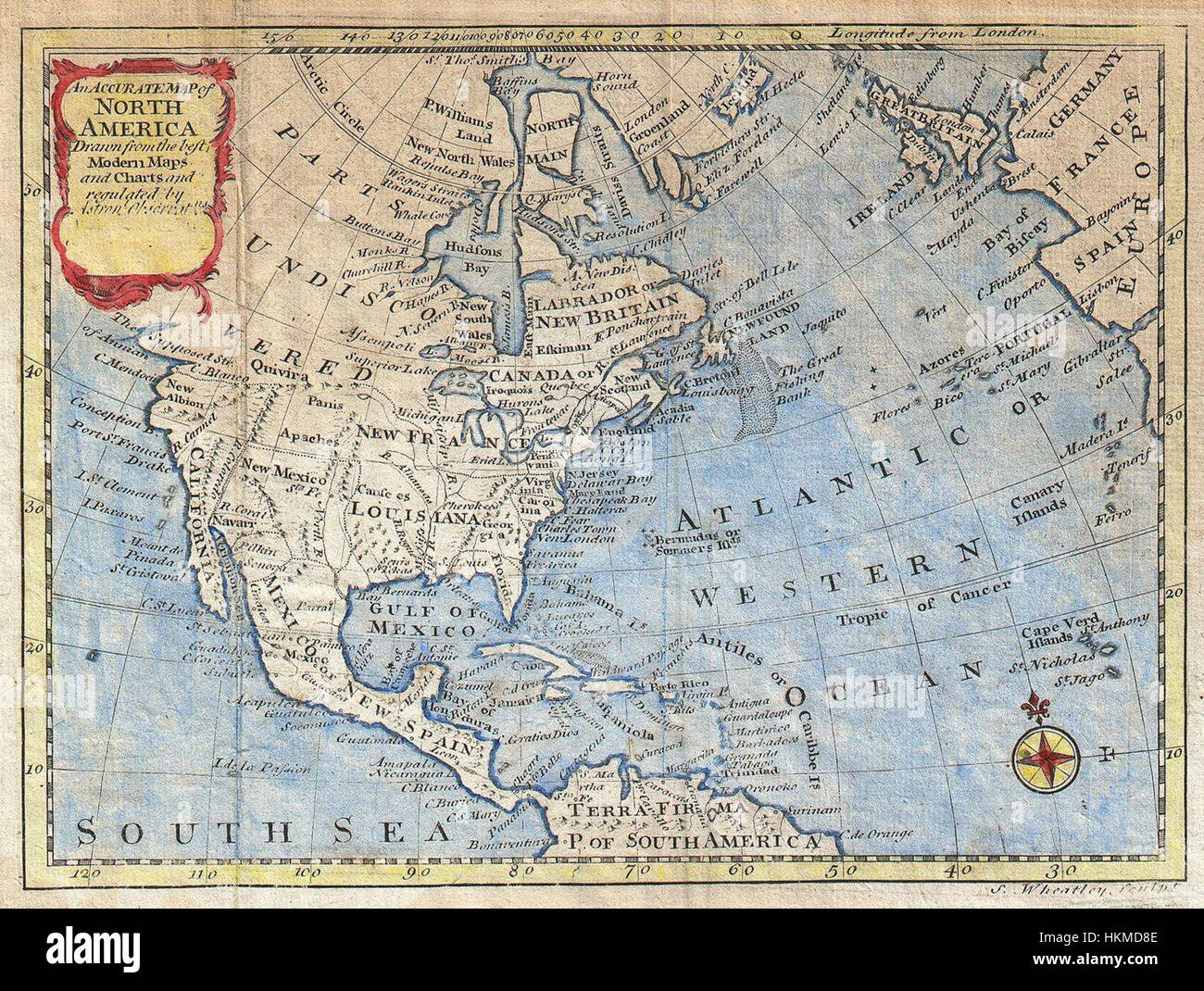 18th century map of north america hi-res stock photography and images ...