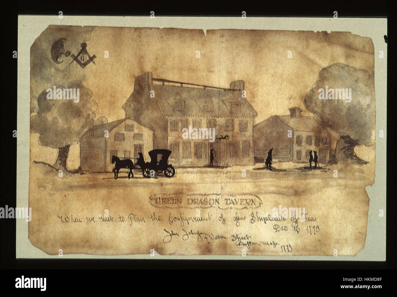 Boston tea party 1773 hi-res stock photography and images - Alamy