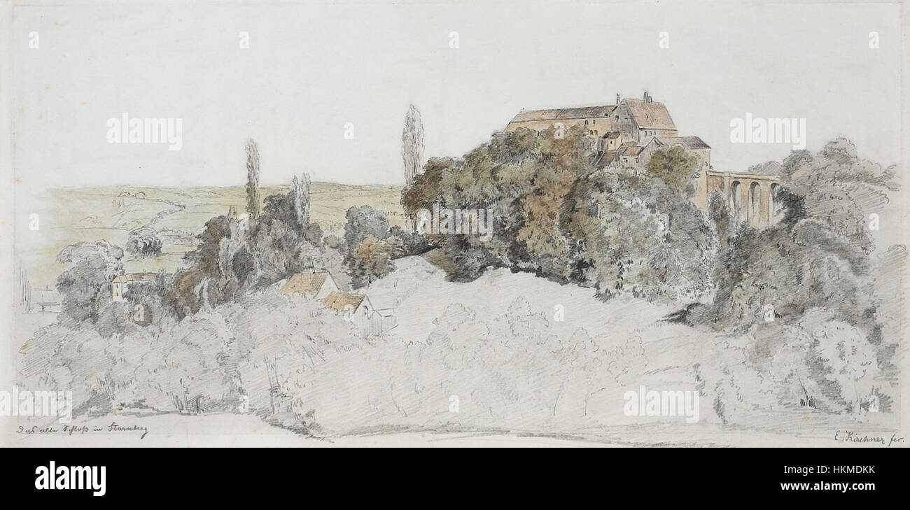 A painting by Albert Emil Kirchner titled 'Das alte Schloss in ...