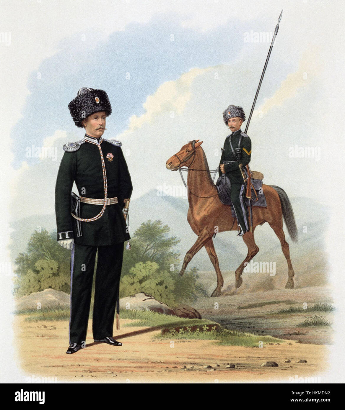 This painting depicts the changes in uniforms and armament of the ...