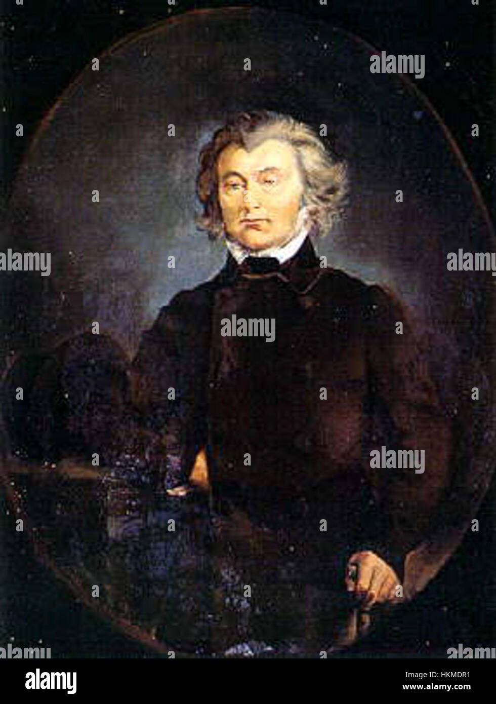 A portrait of Adam Mickiewicz, the renowned Polish Romantic poet and ...