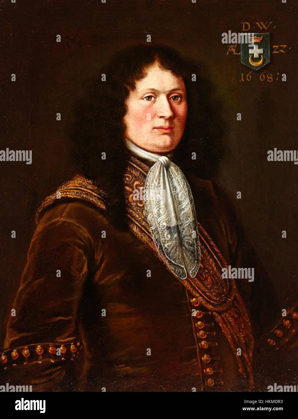 This painting by the anonymous artist David Wurstemberger features a historic scene, with ...