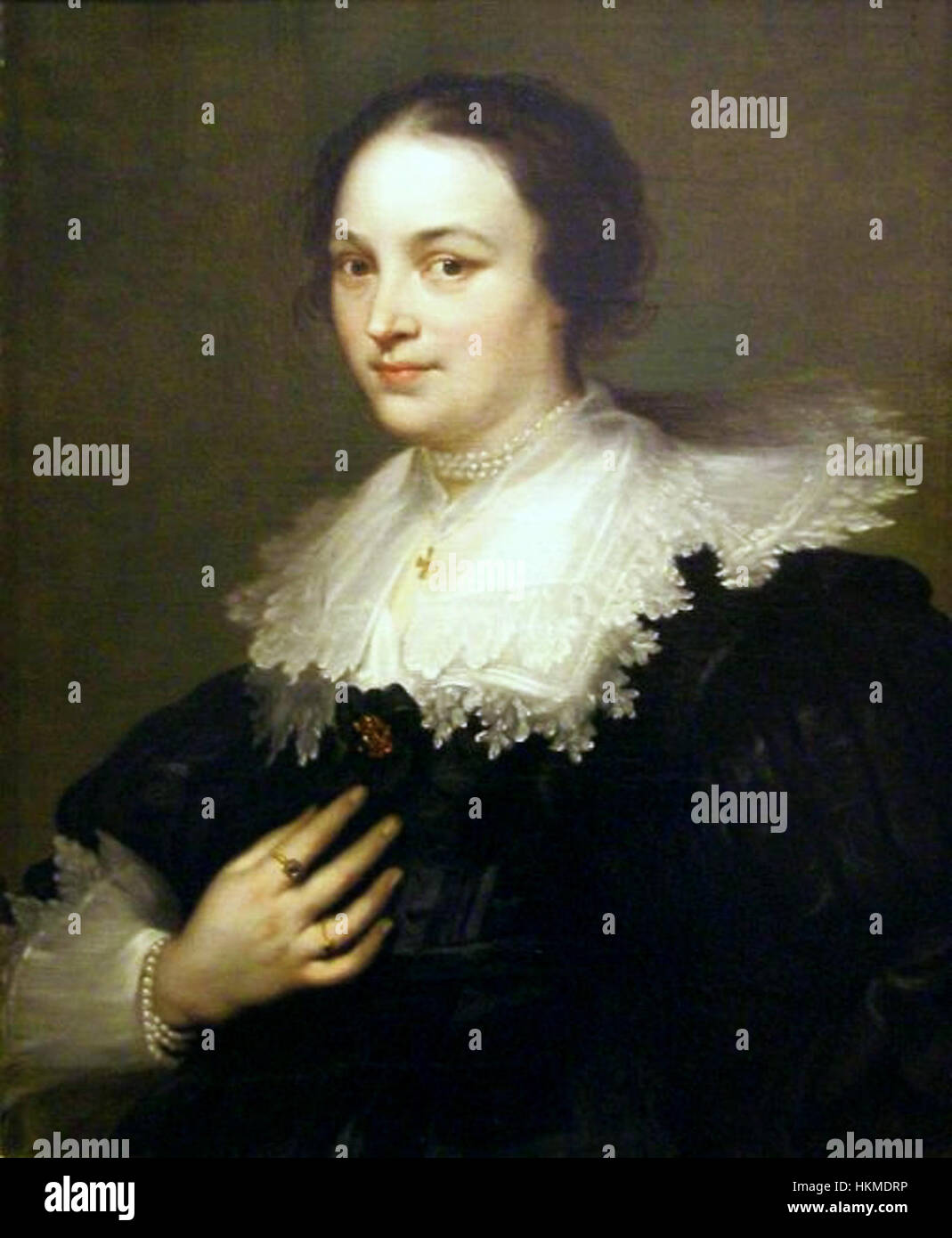 The 'Portrait of a Woman' by Dyck showcases a refined depiction of ...