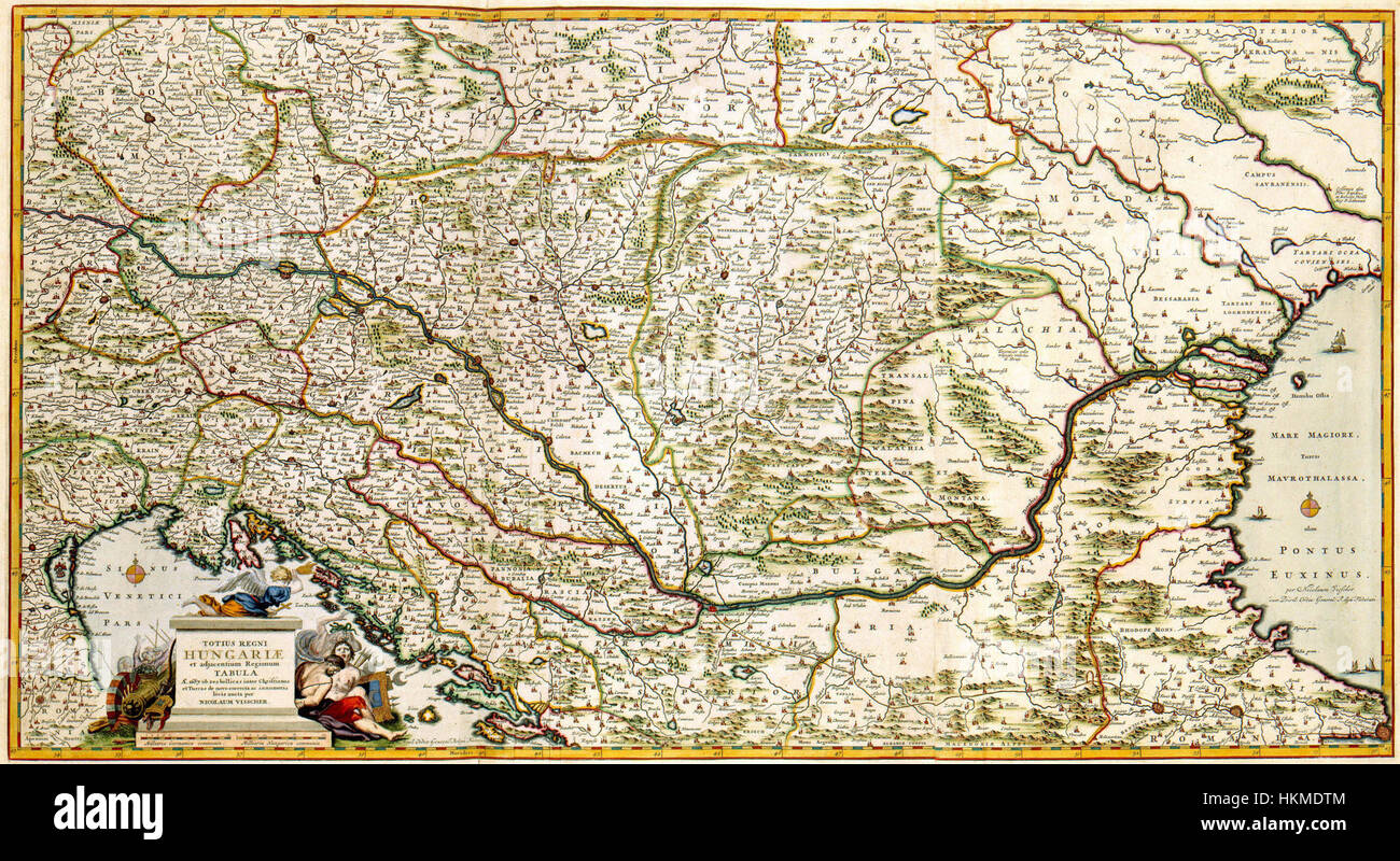 This 1687 map by Van der Hagen illustrates the Kingdom of Hungary and ...