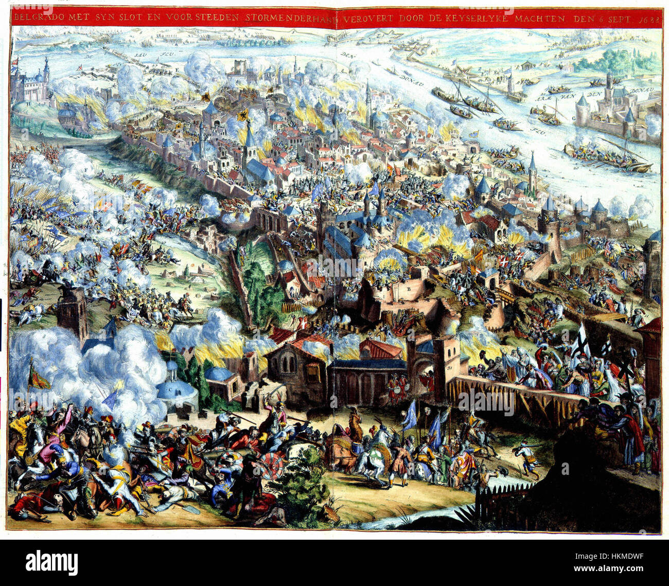 This historical painting by Atlas Van der Hagen depicts the military ...