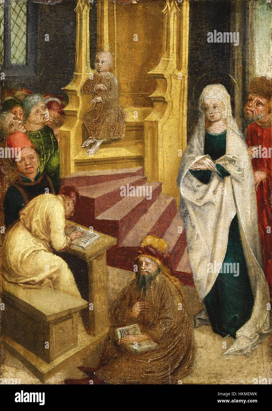 The painting 'Christus lehrt im Tempel' (Christ teaching in the Temple ...