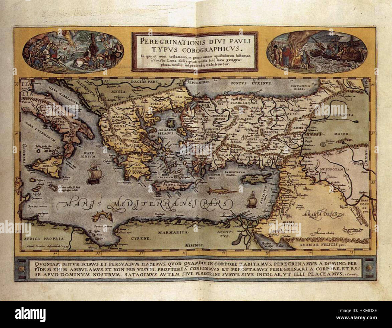 ‘Image of the Pilgrimage of St. Paul’ by Abraham Ortelius is a map ...