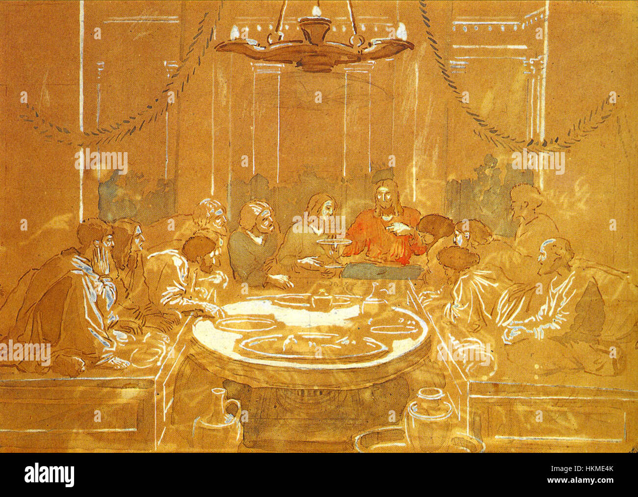 A painting by Russian artist Alexandr Ivanov, capturing historical or ...