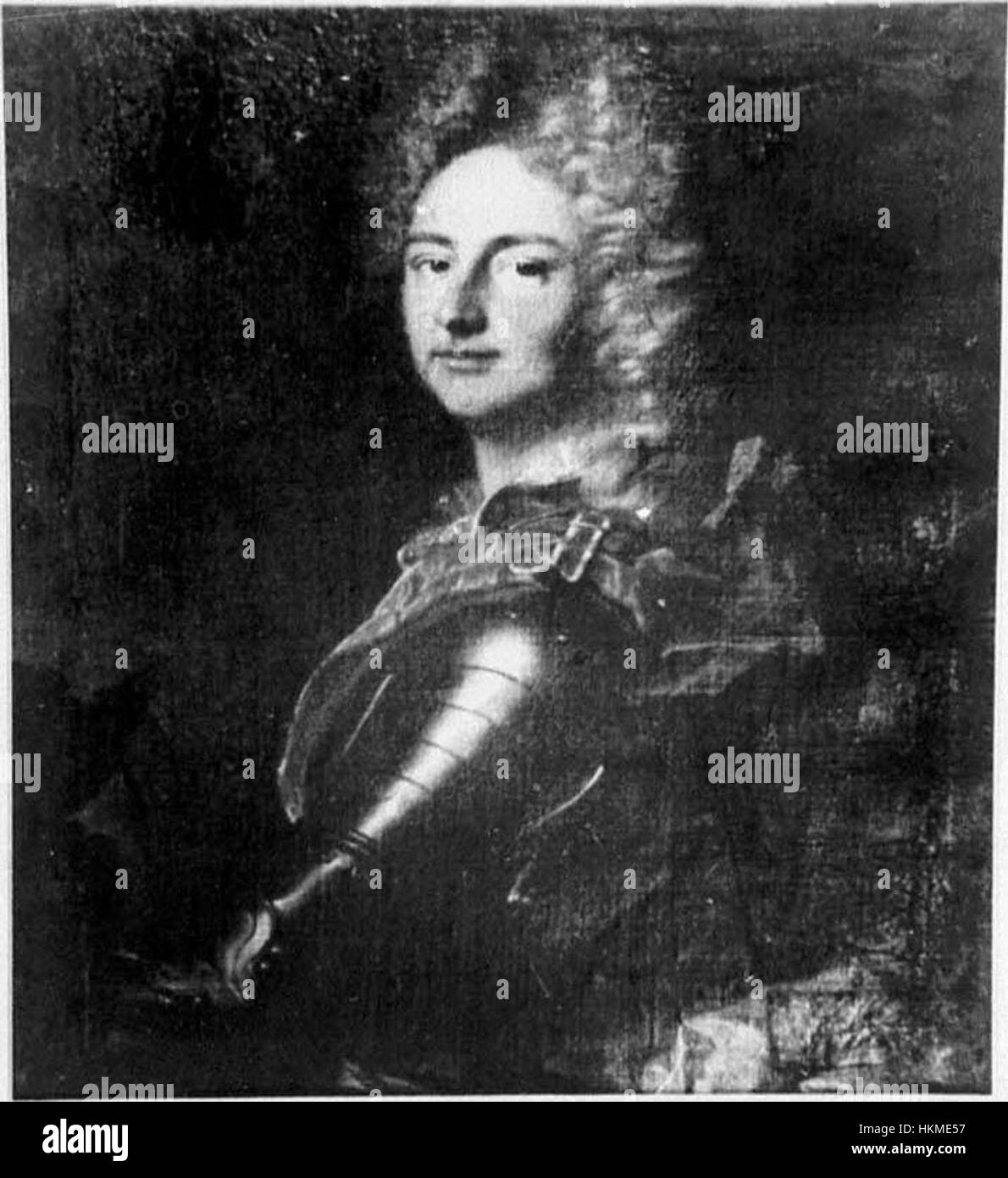 This painting, created after the style of Hyacinthe Rigaud, reflects ...