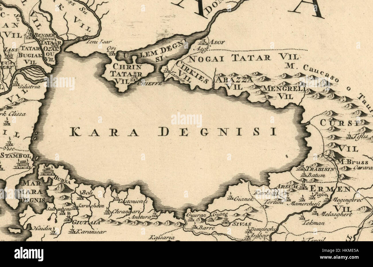 This 1740 map titled 'Mappa dell'Impero Ottomanno' by Abu Bakr Ibn ...