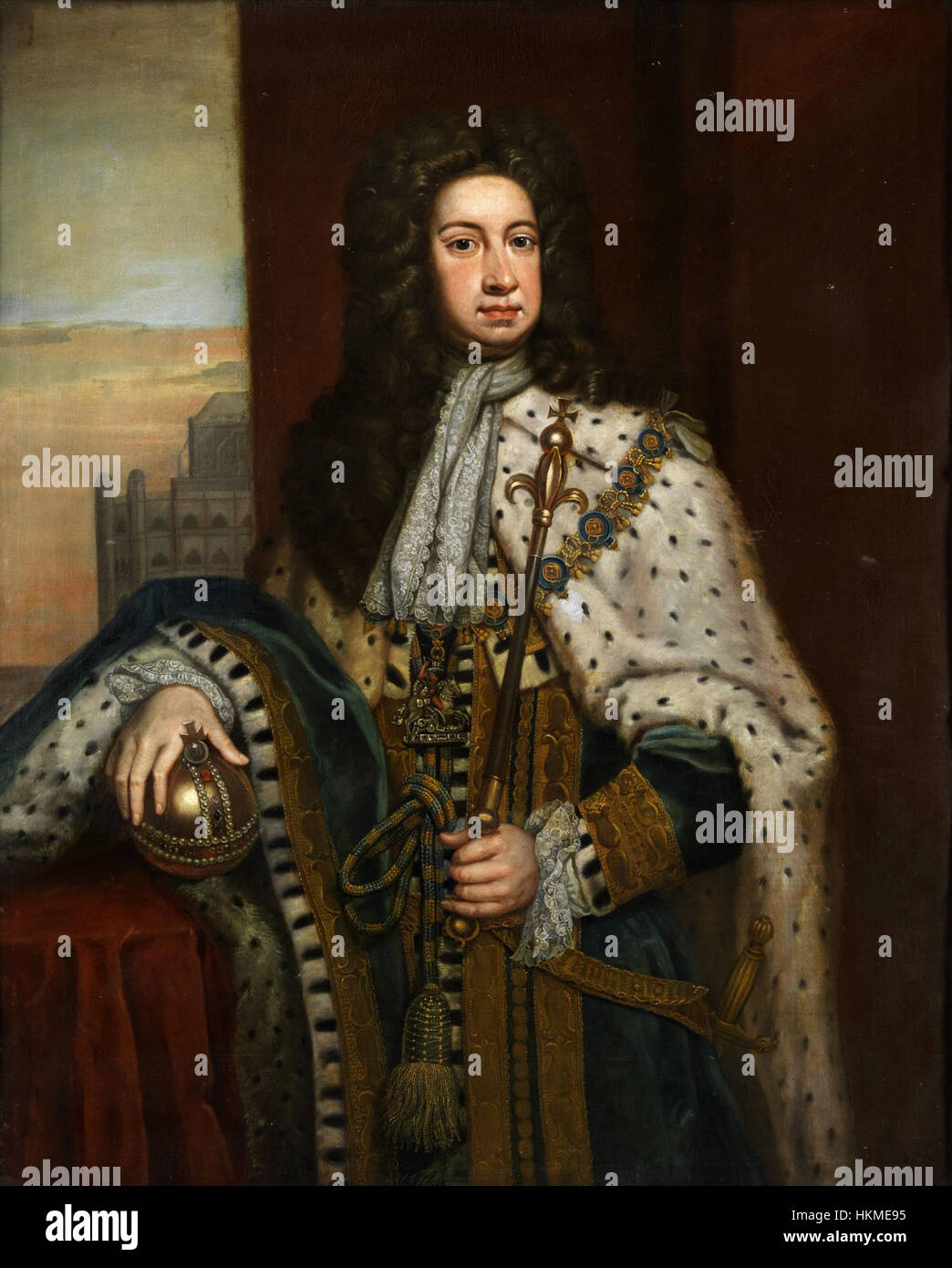 This 18th-century portrait of King George I depicts the British monarch ...