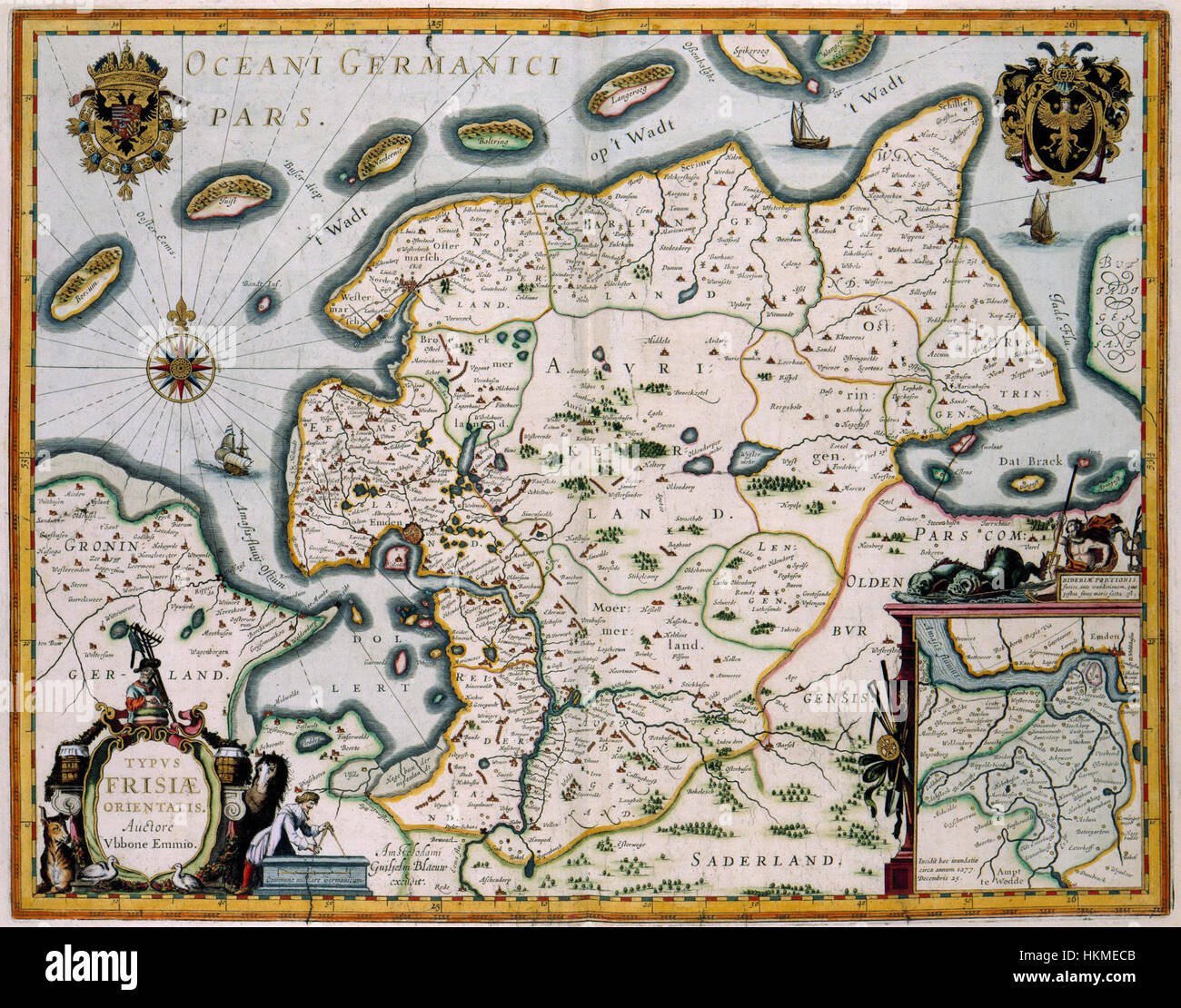 This historical map from Van der Hagen’s *Atlas* showcases the region ...