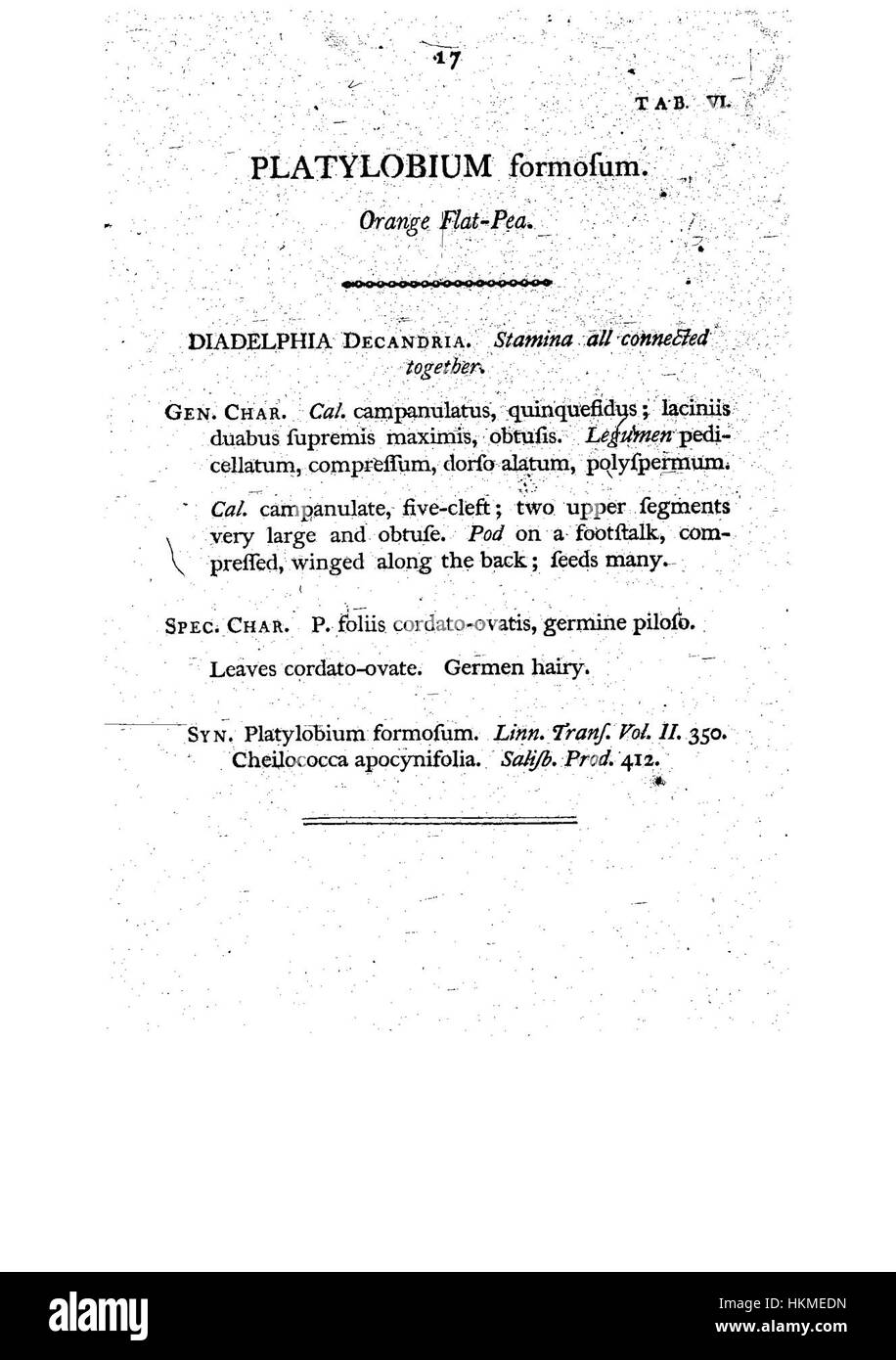 This botanical illustration from 'A Specimen of the Botany of New ...