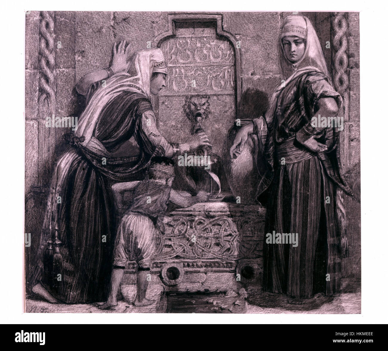 ‘At the Fountain’ by Alexandre Bida portrays a scene of elegance and ...