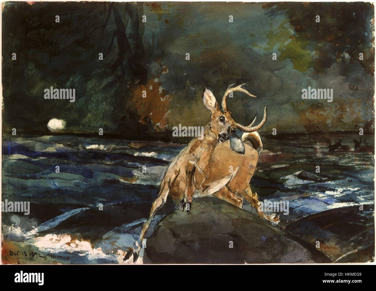Winslow Homer's 1892 painting, 'A Good Shot,' showcases the dynamic ...