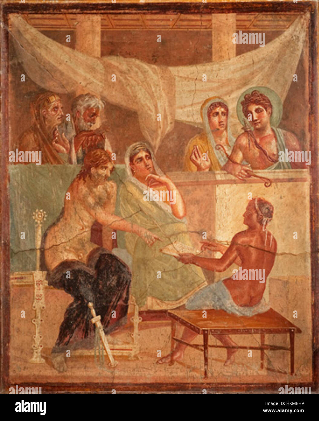 This fresco from Pompeii, depicting the mythological story of Alcestis ...